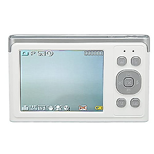 Digital Camera for Kids Boys Girls, 50MP 2.88in IPS Full HD 4K Rechargeable Electronic Mini Camera Supports 32GB SD Card, Mirrorless AF Autofocus 16X Zoom Vlogging Camera for Students Teens(White)