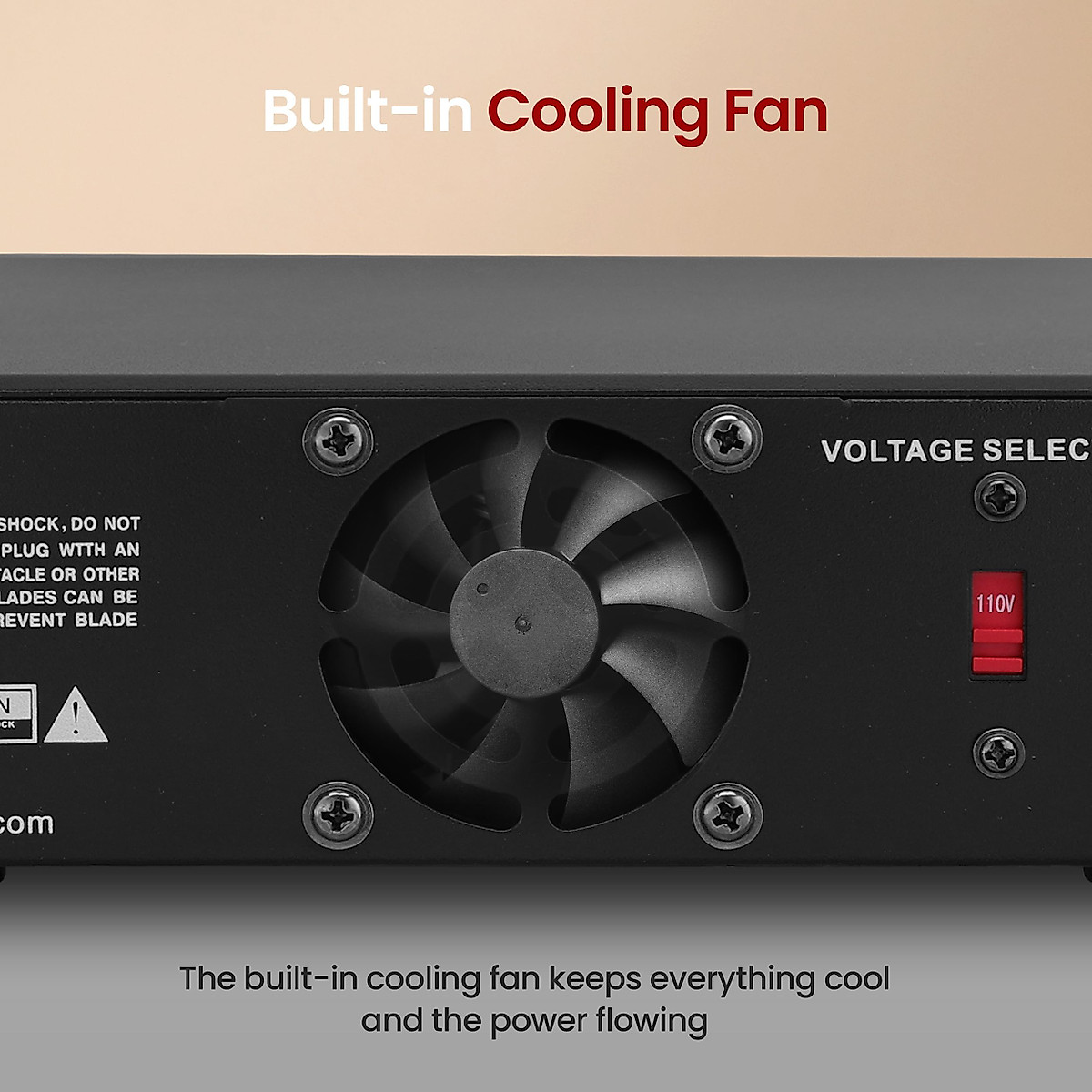 Pyle Universal Compact Bench Power Supply - 30 Amp Regulated Home Lab Benchtop AC-to-DC Converter w/ 13.8 Volt DC 115/230V AC Switchable, Screw Type Terminals, Cooling Fan - Pyle PSV300