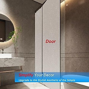 Frosted Glass Window Privacy Film Decorative, Bathroom Privacy Film for Glass Windows Cover, Static Cling, Removable, Reusable, Anti-UV, Anti-Glare, Heat Blocking,17.5X78.7Inch