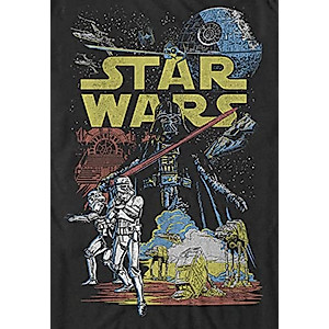 STAR WARS Men's Galactic Battle T-Shirt - Black - X Large