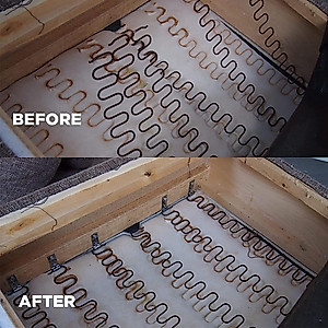 Jikaihong 20 Pack Sofa Zig Zag Spring Repair Brackets, Sofa Spring Repair Kit Includes All Hardware, Silver