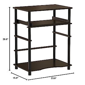 Furinno Home Computer Desk, Espresso/Black