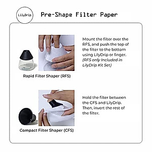 LilyDrip Ceramic Pour Over Coffee Maker Set Makes Coffee Taste Better, Hand Drip Coffee Maker Brews More Evenly with Better Extraction, Coffee Dripper Set Improves Flow Rate, Fits V60, Origami - COS