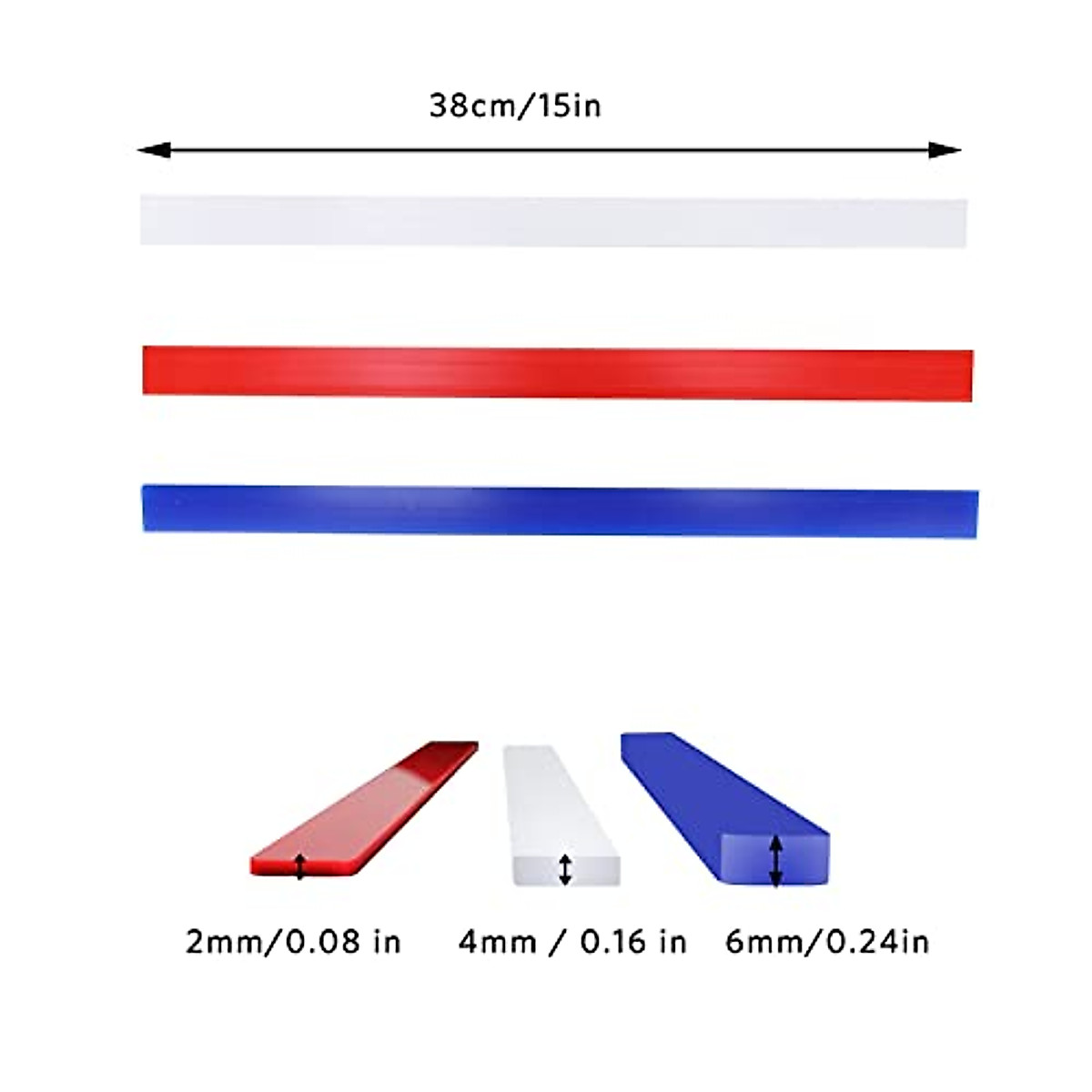 HERCHR 6Pcs Silicone Rolling Pin Guides, Dough Leveler Sticks Dough Ruler Measuring Dough Strips Guides Pastry Ruler Perfection Sticks for Thickness Guide Pastry Cookie Kitchen Restaurant