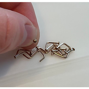 FIFTH CUE Flat Dome Disc End 316L Surgical Steel L Bend Stud Nose Ring (20GA - Rose Gold)