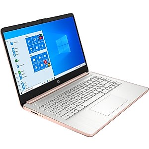 hp Newest Stream 14" HD SVA Laptop Computer, Intel Celeron N4000 Processor, 8GB RAM, 128GB Space(64GB eMMC+64GB MSD), Office 365, HDMI, USB-C, Windows 10, Rose Gold, AllyFlex MP, Online Class