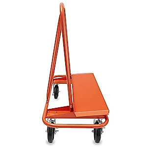 GypTool Heavy Duty Drywall Sheet Cart & Panel Dolly with 4 Swivel Wheels - Orange
