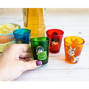 Surreal Entertainment Avatar: The Last Airbender Chibi Characters 2-Ounce Shot Glasses | Set of 4
