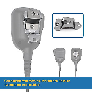 HLN9073 Microphone Hang-Up Clip Compatible for CB Motorola Walkie Talkie with Screw 2pack