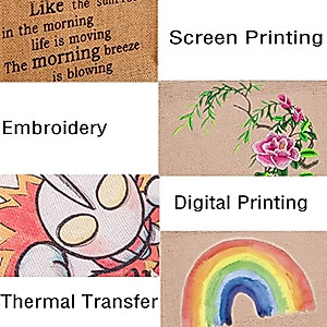 Achaohe Burlap Tote Bags Bulk 6 Pack Jute Reusable Canvas Gift Favors Bag with handle Water Resistant for Women Bridesmaid Wedding Beach Shopping (6 Pack 12 x 9.8 x 3.9)