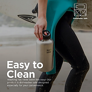 Klean Kanteen Wide Loop Cap, Leak Proof Wide Mouth Stainless Steel Interior Cap