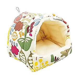 Gazechimp Warm Bird Nest Soft Hut Hammock Hanging Cave Durable Parrots Hut Bed Pet Supply Birds Cage Toy, 19cmx19cmx20cm