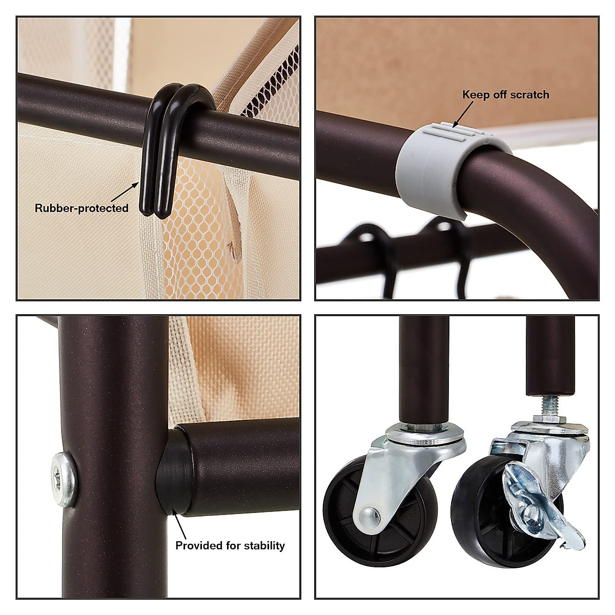 Laundry Hamper 3-Bag Sorter Cart with Ironing Board