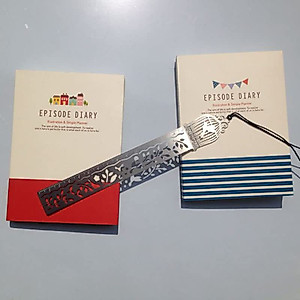 Sujosa 4pcs Metal Stencil Ruller Bookmark for Bullet Journals Art Journals Jotting