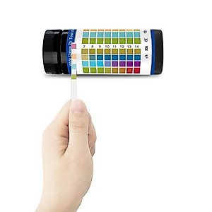 pH Test Strips, 200 Urinalysis and Saliva Testing Strips to Monitor Alkaline and Acid Levels in Body, Become More Alkaline & Get Healthier,PH 0 to 14 Reagent Strips