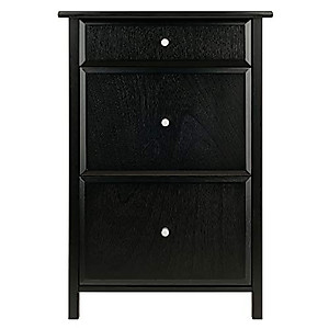 Winsome Delta File Cabinet Black Home Office