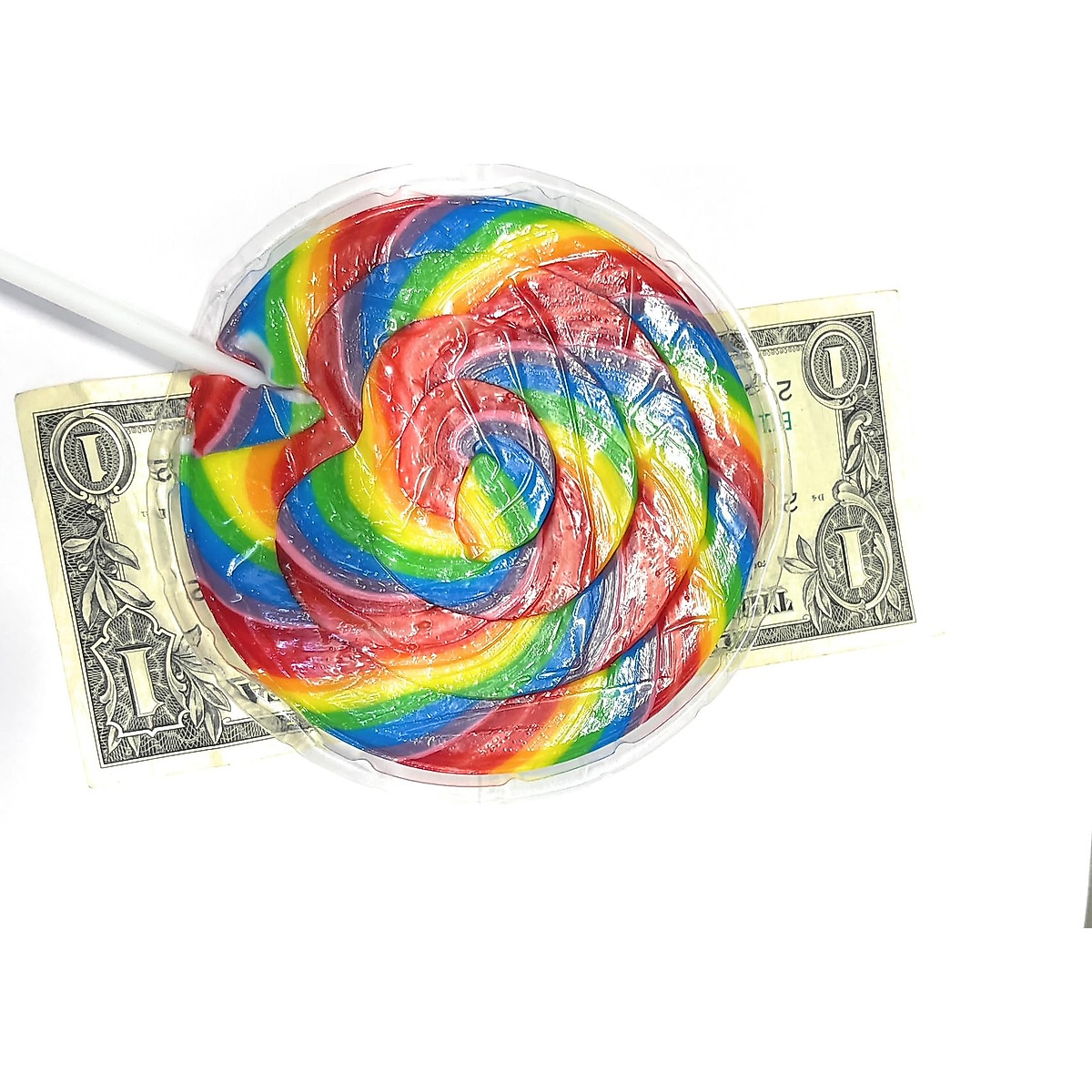 12 Jumbo Rainbow Swirl Lollipops Bundle, 6 Giant 4 Inch Swirl Suckers & 6 Twisty Pops 12 inch Height,Individually Wrapped Multi-Flavored Candy, Great for Summer At The Beach