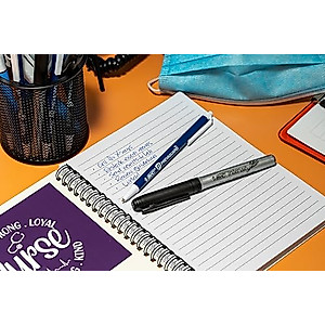 BIC Intensity Black Permanent Markers, Fine Point, 5-Count Pack of Black Markers With Non-Slip Grip for Comfort and Control