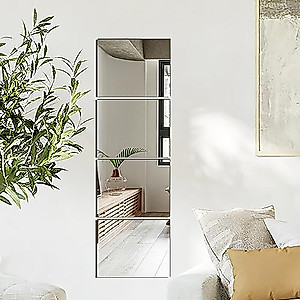Delma Wall Mirror(Glass, 10''x8''x 4PCS)-bufahuo-bushan