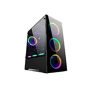 Bgears b-Voguish Gaming PC with Tempered Glass Mid Tower, USB3.0, Support E-ATX, ATX, mATX, ITX. (Note: Fan NOT Included in This Model. Only b-Voguish-RGB (ASIN# B08W2MXBQJ) Come with ARGB Fans)