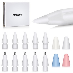 10 Pcak Pencil Tips Fit for Apple Pencil 2nd Gen iPad Pro Pencil 1st Gen & 2nd Gen,Metal Nib Wearproof,with 4 Pencil Tip Cover