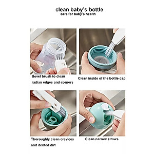 BSMstone Tiny Cleaning Brush-Mini Multi-Functional Crevice Cleaning Brush, Water Bottle Cleaning Tools for Bottle Cup,Nursing Bottle Cup-1Pack…