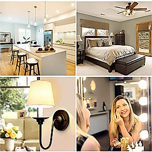 6 Pack A15 LED Bulb, 6.5W Equivalent 60 Watt Dimmable Light Bulb, 3000K Soft White, E26 Base, G45/A15 Shape LED Appliance Bulb for Ceiling Fan, Fixtures, 600LM