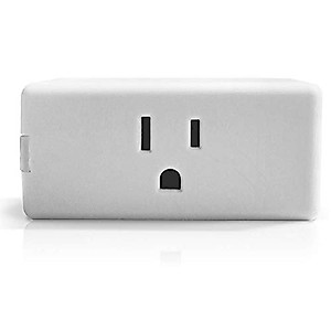 Leviton DW15P-1BW Decora Smart Wi-Fi Mini Plug-In Outlet, No Hub Required, Works with Alexa, Google Assistant and Nest