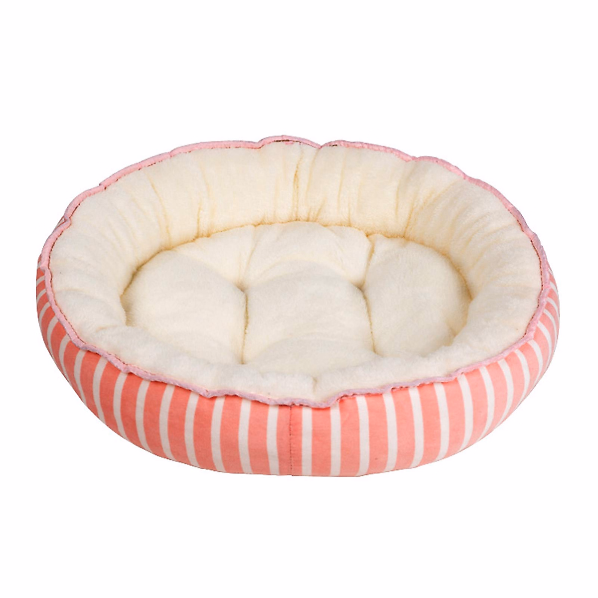 Durable Comfortable Natural Cat Dog Beds for Pet,Lovely Bear Paw Shape Dog Cats Pet Cushion Bed Warm Plush Soft Nests Kennel - Coffee S