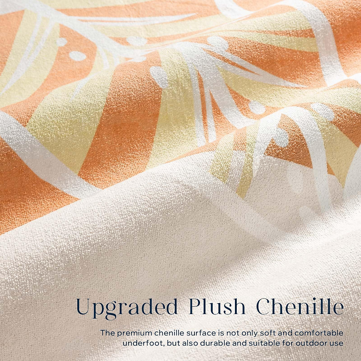 Phantoscope 5'x7' Illustration Collection Area Rug, Washable Living Room Rug Non-Slip, Low-Pile Abstract Plant Painting Carpet for Bedroom Dining Room Office Indoor Outdoor Printed Rug, Beige