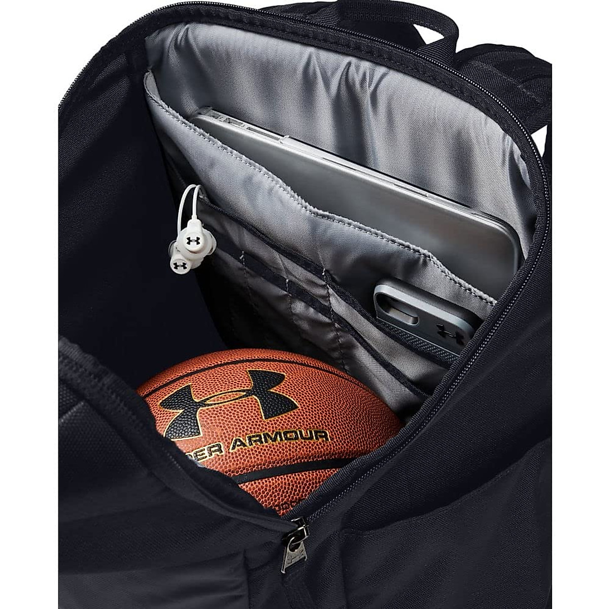 Under Armour Men's Contain Backpack , Black (001)/Metallic Gold Luster , One Size Fits All