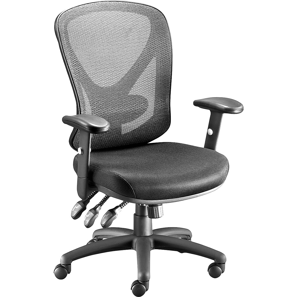 STAPLES Carder Mesh Back Fabric Computer and Desk Chair, Black, 2/Pack ...