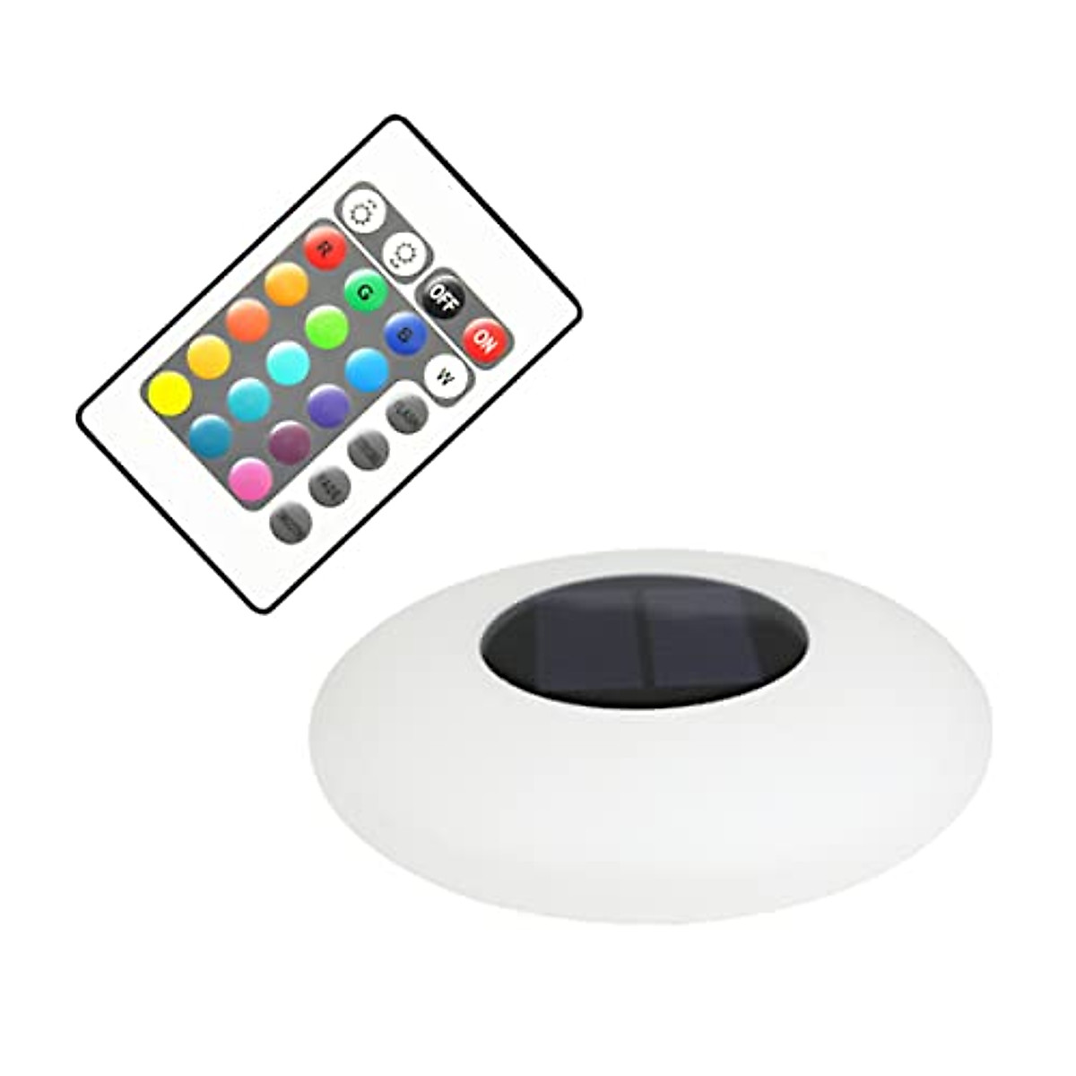 Uonlytech 2pcs Swimming Birthday Landscape Decor Lights Dish Size Decorative Valentines Light Pool Night Garden Day Pond Shape Solar Party Supplies Powered Toys Wedding Control Bath Outdoor