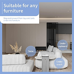 Under Furniture Blocker for Toys, Extra Strength Reusable Blockers with Magical Adhesion Tape, 15.7’’L x 3.2’’H Transparent Blockers for Toys, Non-Marking Removal (10 Pack -3.2’’H x15.7’’L)