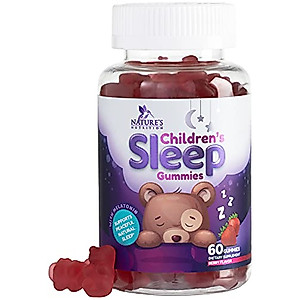 Kids Melatonin Gummies 2mg, Natural Effective Children's Sleep Gummy Supplement, Berry Flavored Sleep Support Supplement for Ages 4 Plus, Non-GMO, Vegetarian, Natural Colors and Flavor - 60 Gummies