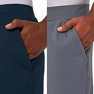 32 DEGREES Cool Men's 2 Pack Stretch Comfort Active Performance Shorts (as1, Alpha, xx_l, Regular, Regular, Gray/Navy)