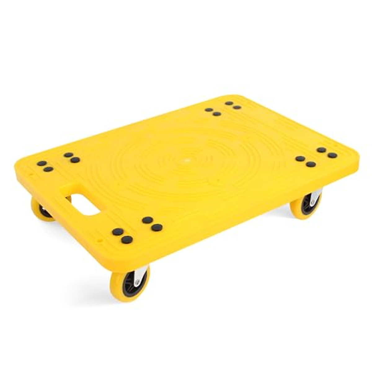 MaxWorks 50840 High Visibility Yellow 300-lb Capacity Movers Dolly with 4 Swivel Casters, 19-1/2" x 14-1/2" Platform