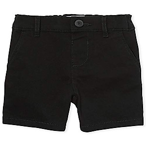 The Children's Place baby girls Toddler Uniform Chino Shorts, Black, 3T US