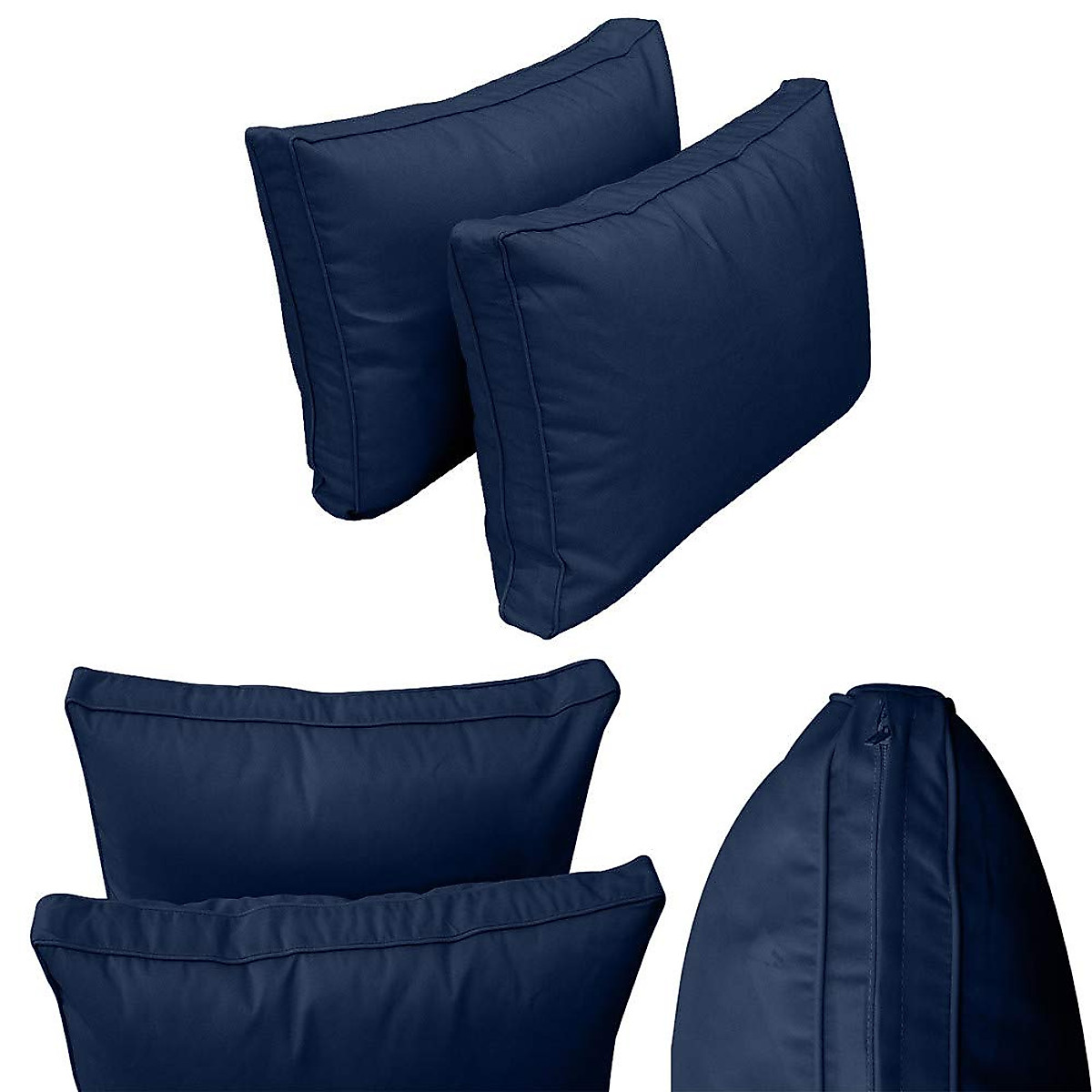 Prolinemax Style1 Twin-XL Size 5PC Pipe Trim Outdoor Daybed Mattress Cushion Bolster Pillow Complete Set AD101