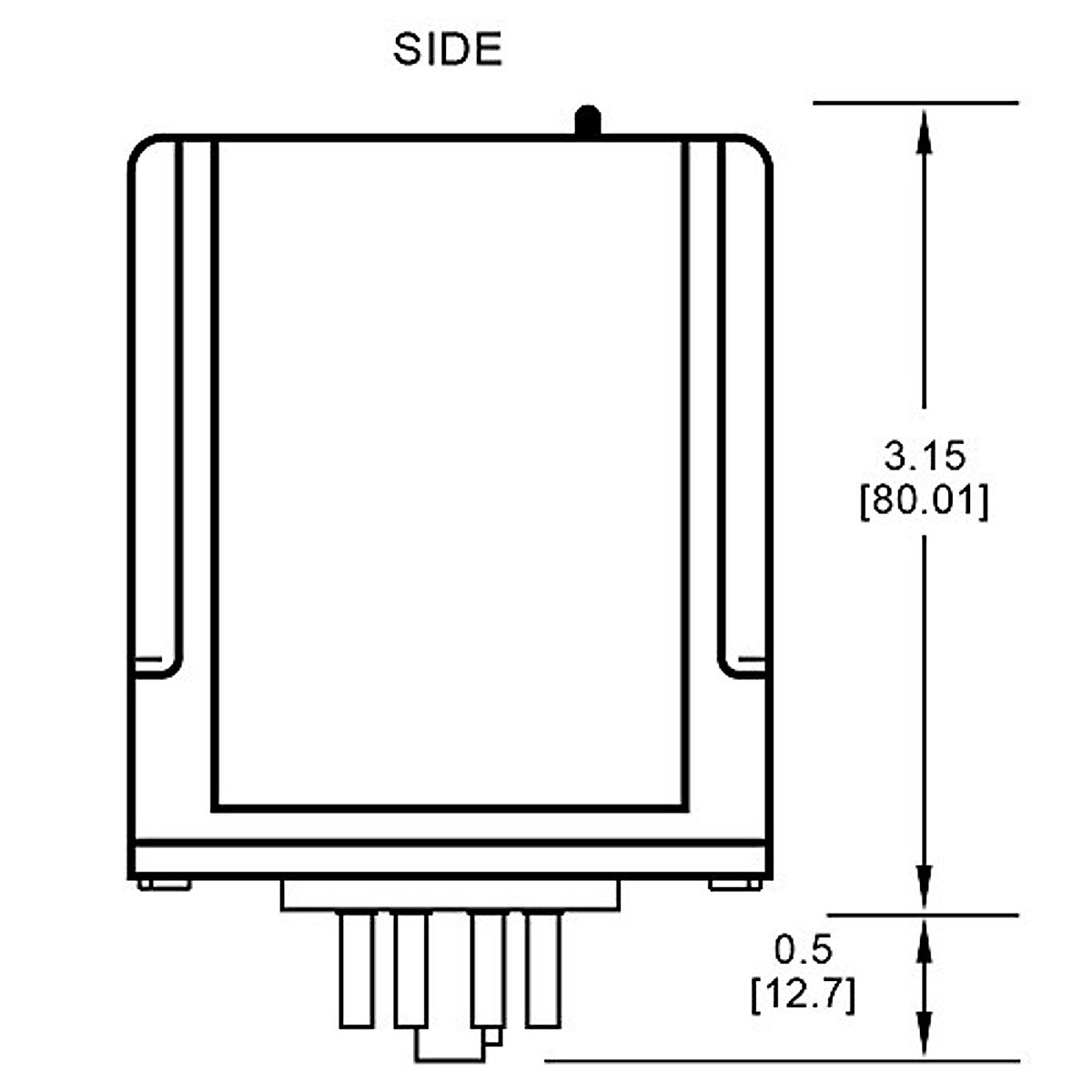 Symcom MotorSaver 3-Phase Voltage Monitor, Model 201A-AU, 190-480V, Variable Trip Point, Restart Delay, Trip Delay, and Voltage Unbalance, 8-Pin Octal BaseQ