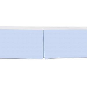 Bacati Solid Crib/Toddler Bed Skirt Dust Ruffle, Blue, 13 inches Drop