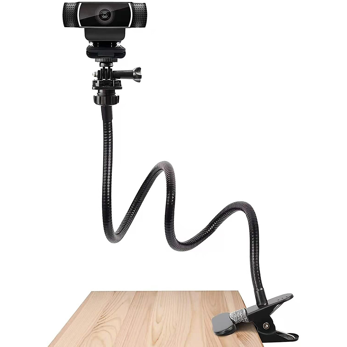 Pipishell Webcam Mount - Flexible Desk Stand Clamp Gooseneck Stand for Logitech Webcam C930e,C930,C920, C922x,C922, Brio 4K, C925e,C615