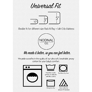 NODNAL CO. 3 Fitted Pink Mini Crib Pack n Play Playard Portable Crib Sheets Set - 100% Oeko-TEX Cotton Baby Girl Nursery Bedding - Chevron, Polka Dot, & Stripe Travel Pack and Play Playpen Sheet