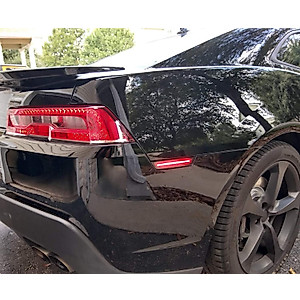 iJDMTOY Smoked Lens Red Full LED Rear Side Marker Light Kit Compatible With 2010-15 Chevy Camaro, Powered by 27-SMD LED, Replace OEM Back Sidemarker Lamps