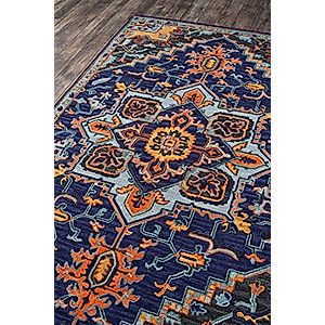 Momeni Ibiza Wool Area Rug, 3' X 5', Navy