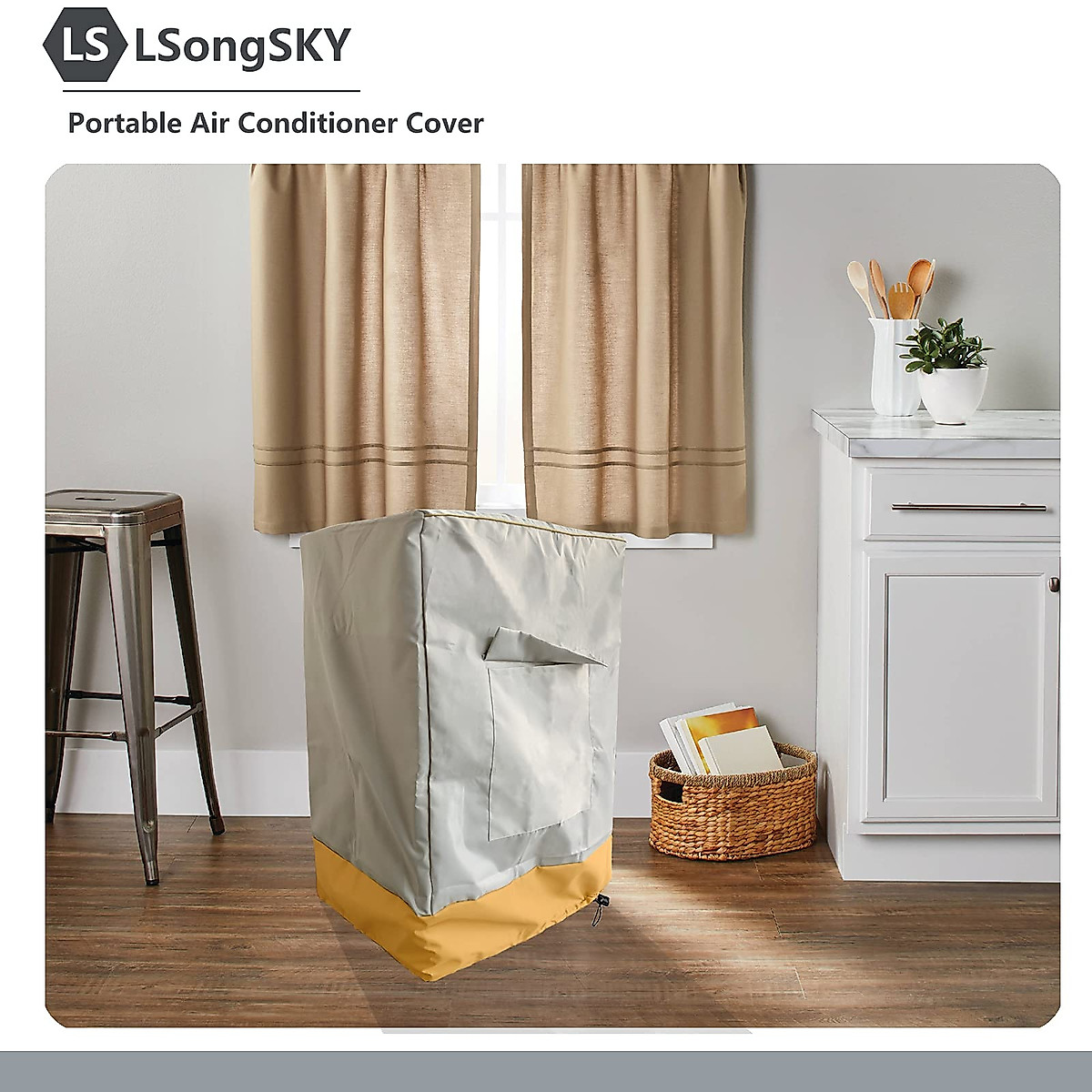 LSongSKY Portable Air Conditioner Cover,Waterproof & Dustproof Cover suitable for Most 5000-14000 BTU Portable Air Conditioners, Anti-Dust Portable Air Conditioner Storage Bags Protection Cover