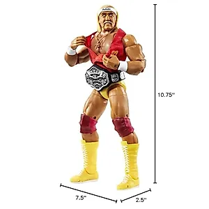 Mattel WWE Ultimate Edition Action Figure & Accessories Set, Hulk Hogan 6-inch Collectible with 30 Articulation Points, Swappable Pieces & Entrance Gear