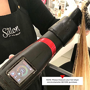 SnozzlePro Universal Hair Dryer Attachment Concentrator Nozzle Replacement and Silicone Nozzle Adapter - Fits Most Blow Dryer Nozzle Diameters from 1.5” to 2.25” (Bundle, 2 Items)