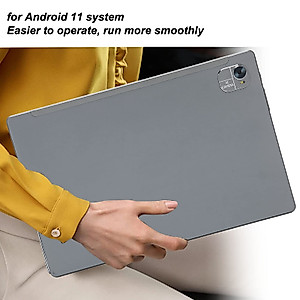 Honio Tablet PC, 10.1 Inch Tablet Support FM GPS Dual Camera 1920x1200 IPS 2 in 1 with Keyboard for Viewing (Grey)