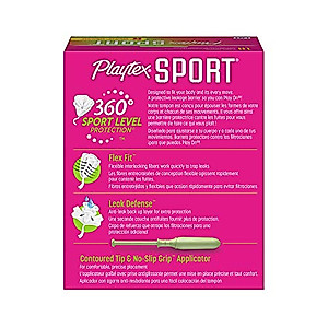 Playtex Sport Tampons, Regular Absorbency, Fragrance-Free - 18ct
